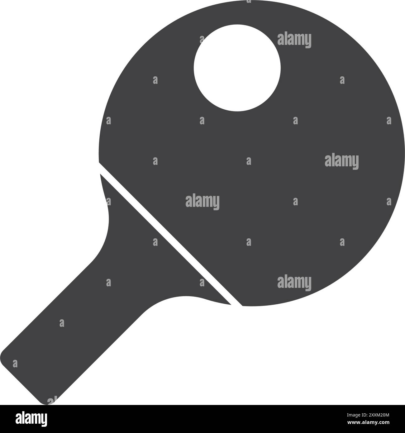 Ping pong icon in flat style. Racket and ball vector illustration on ...