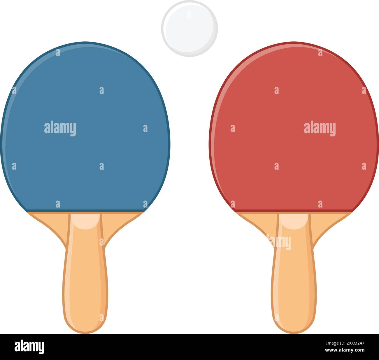 Ping pong icon in flat style. Racket and ball vector illustration on ...