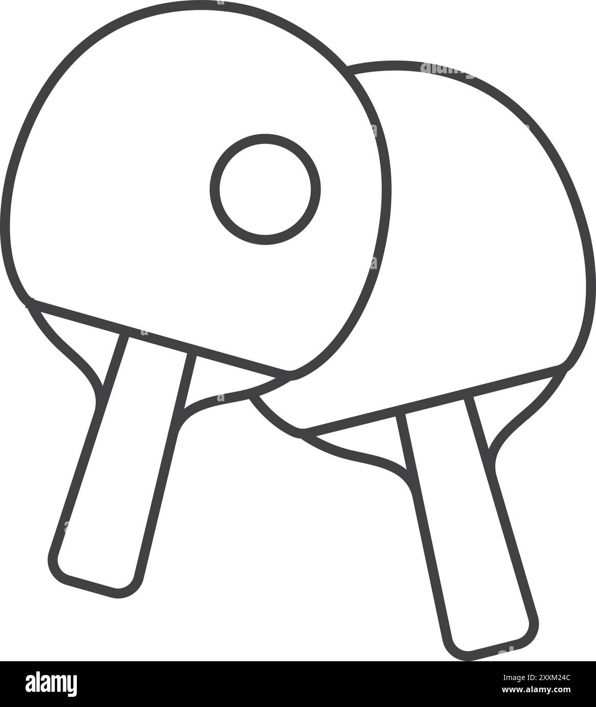 Ping pong icon in flat style. Racket and ball vector illustration on ...