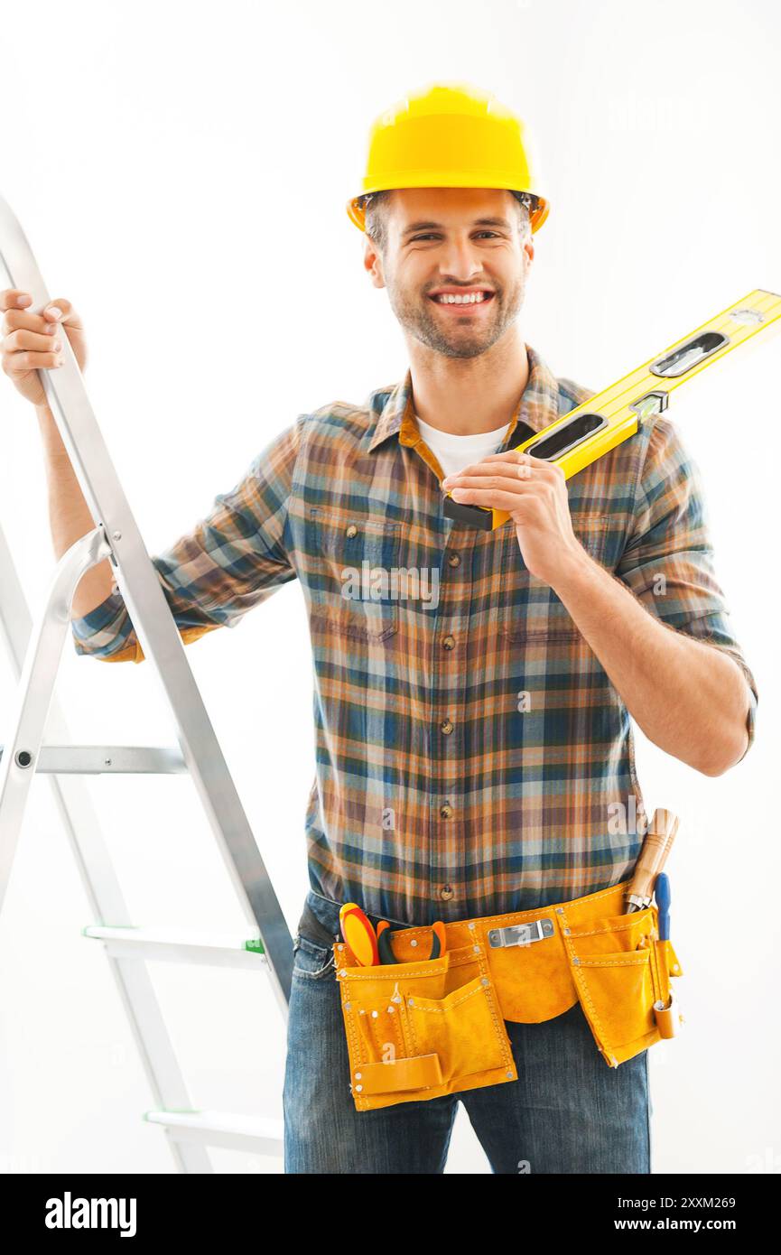 Ladder men shoulder hi-res stock photography and images - Alamy