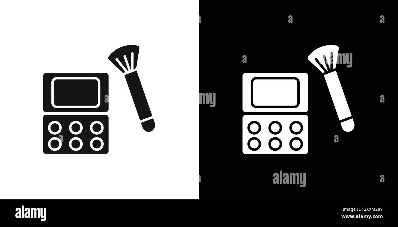 makeup icon Vector symbol or sign set collection in black and white ...