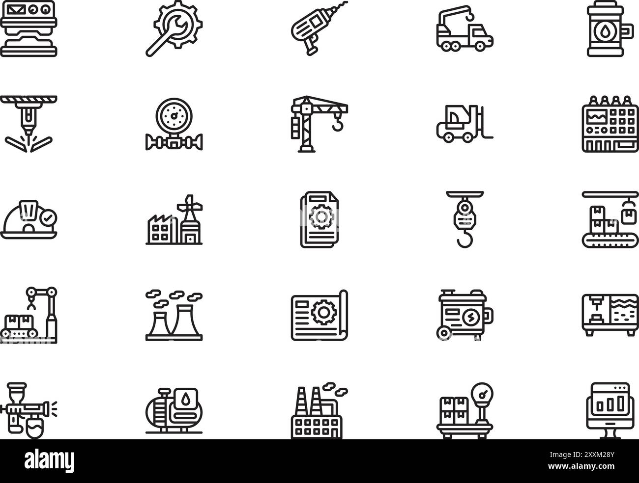 Industrial scale manufacturing Black and White Stock Photos & Images ...