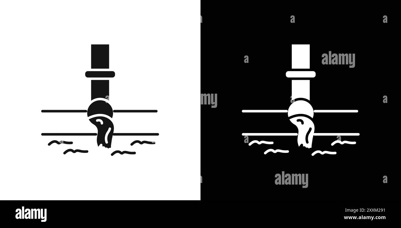 Water supply icon Vector symbol or sign set collection in black and ...