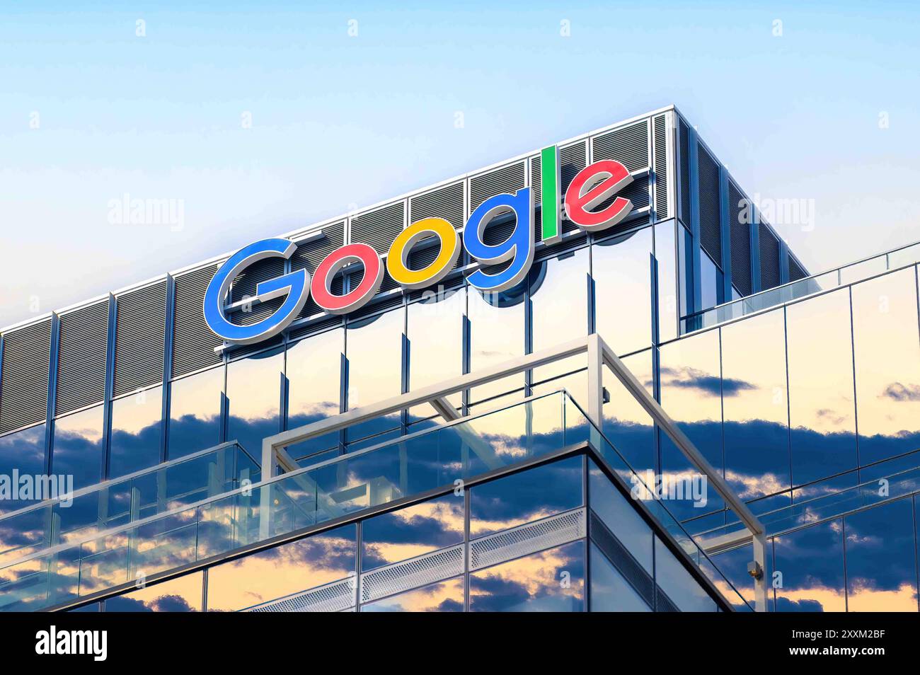 Google sign logo headquarters building, Toronto, Canada. Digital ...