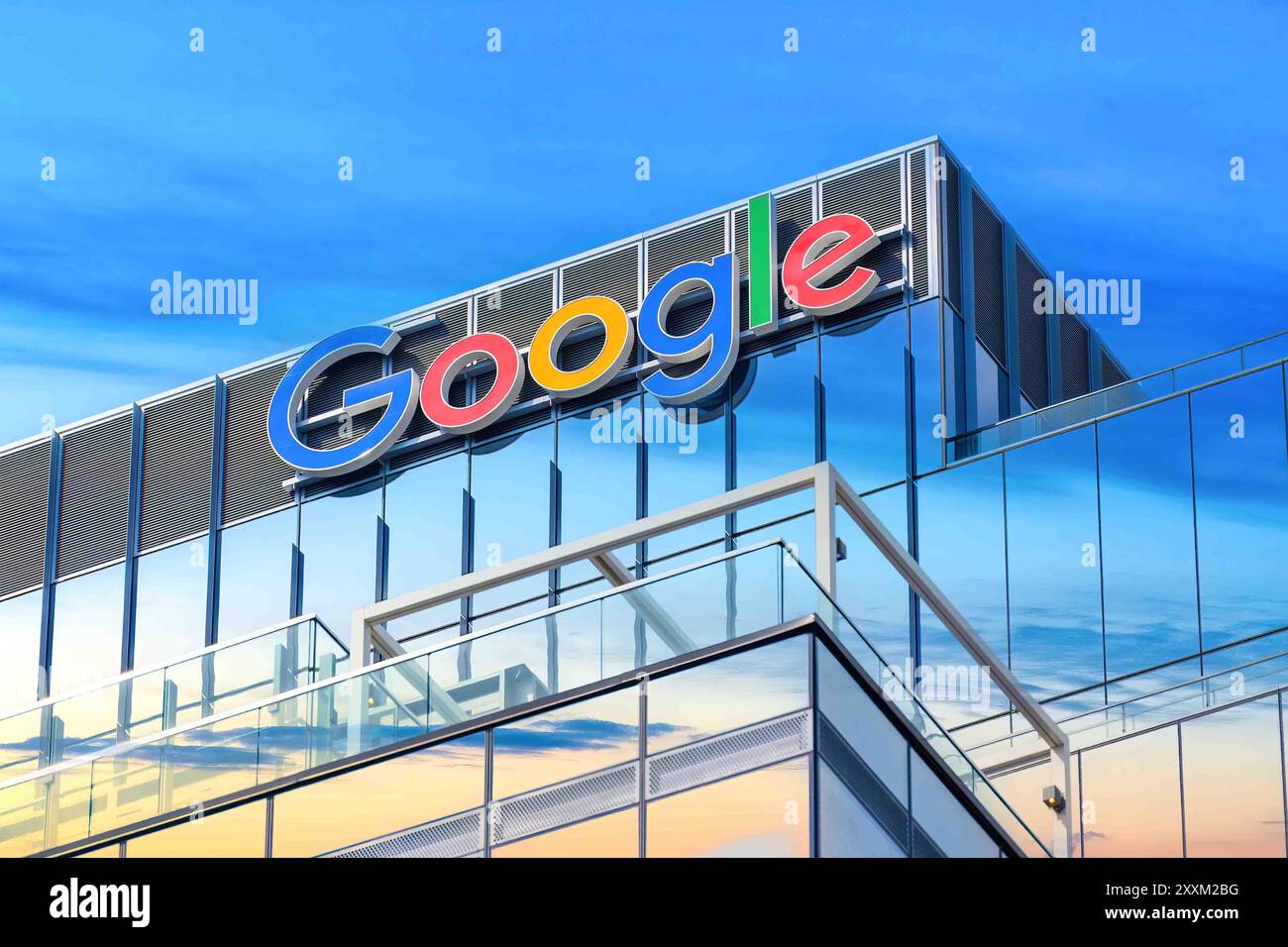 Google sign logo headquarters building, Toronto, Canada. Digital ...