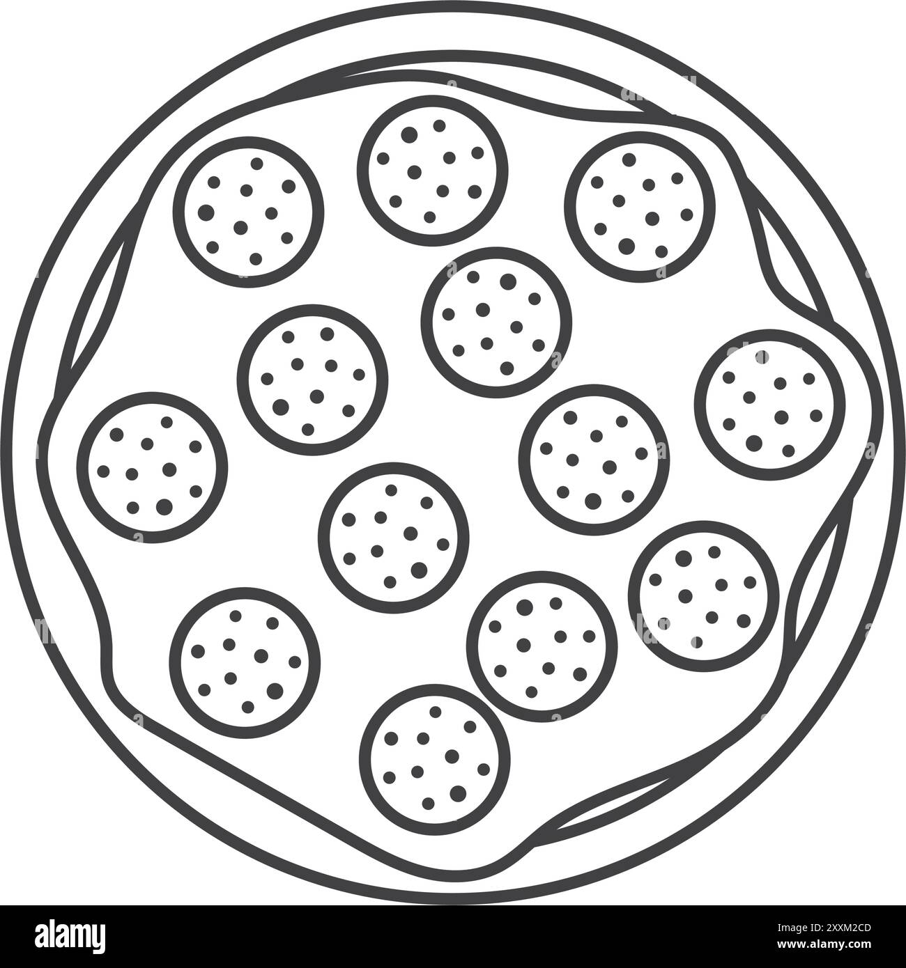 Pizza icon in flat style. Pepperoni food vector illustration on ...