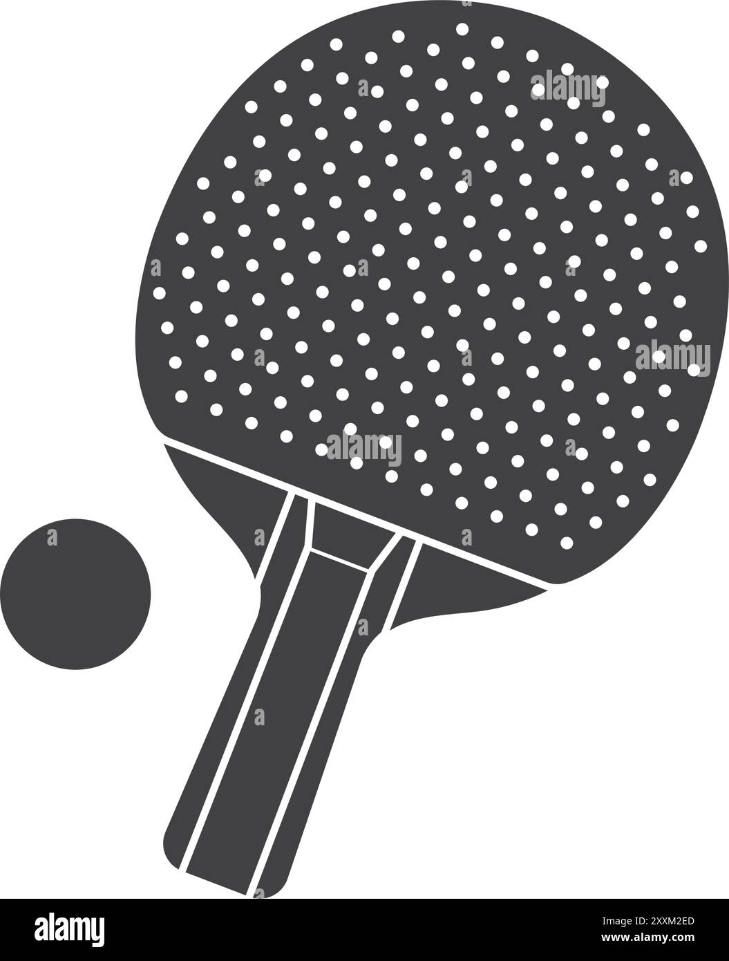 Ping pong icon in flat style. Racket and ball vector illustration on ...