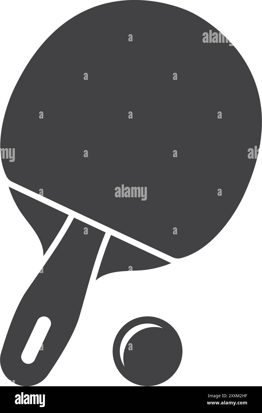 Ping pong icon in flat style. Racket and ball vector illustration on ...