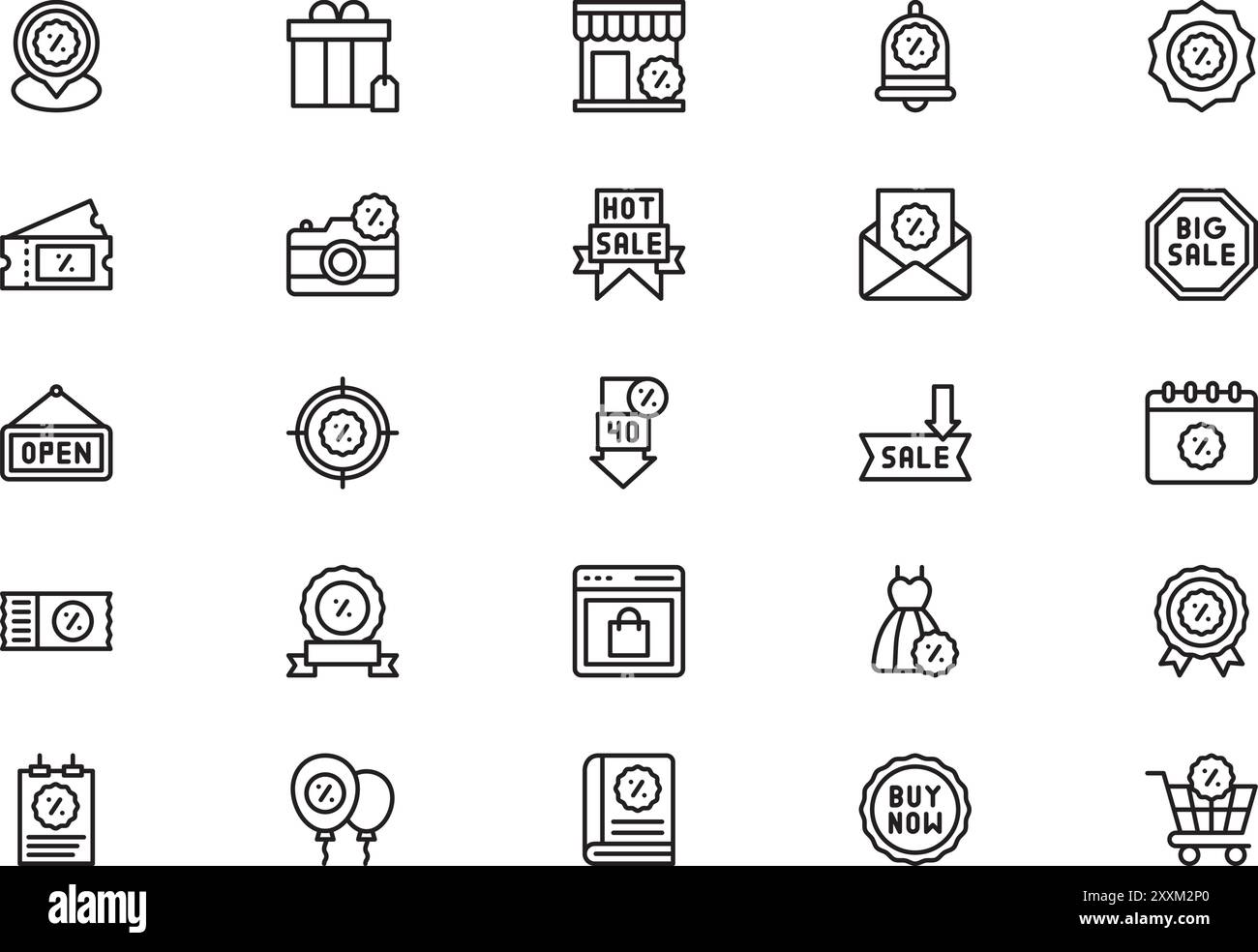 Discounts and offers icons collection is a vector illustration with ...