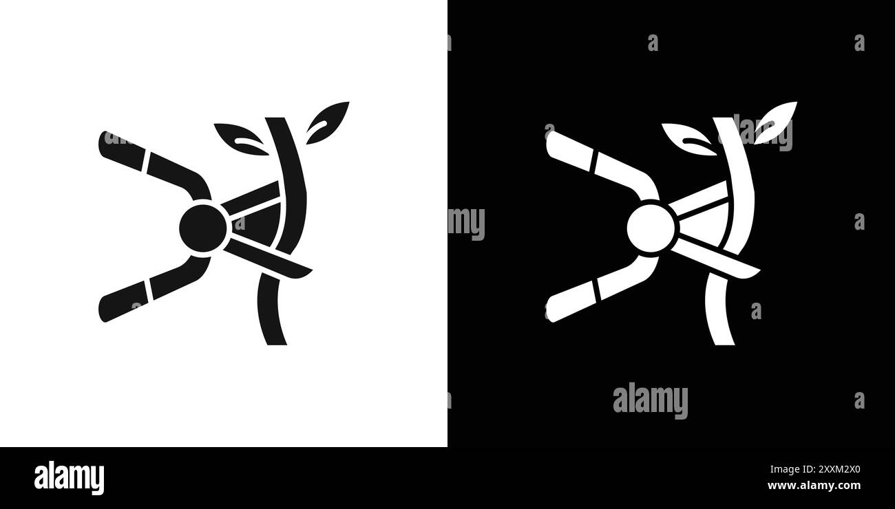Pruning icon Vector symbol or sign set collection in black and white ...