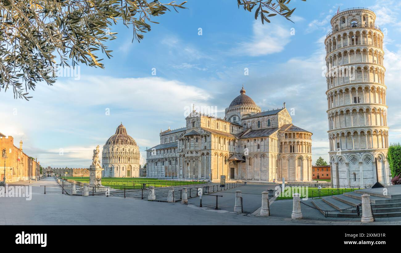 Pisa, Italy - August 25, 2024 - The world famous buildings in Pisa ...