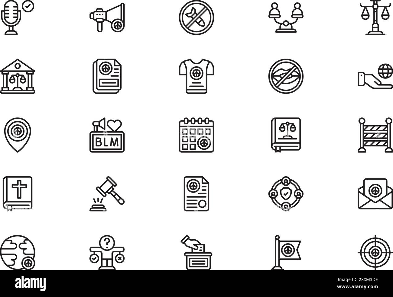 Human rights icons collection is a vector illustration with editable stroke Stock Vector Image ...