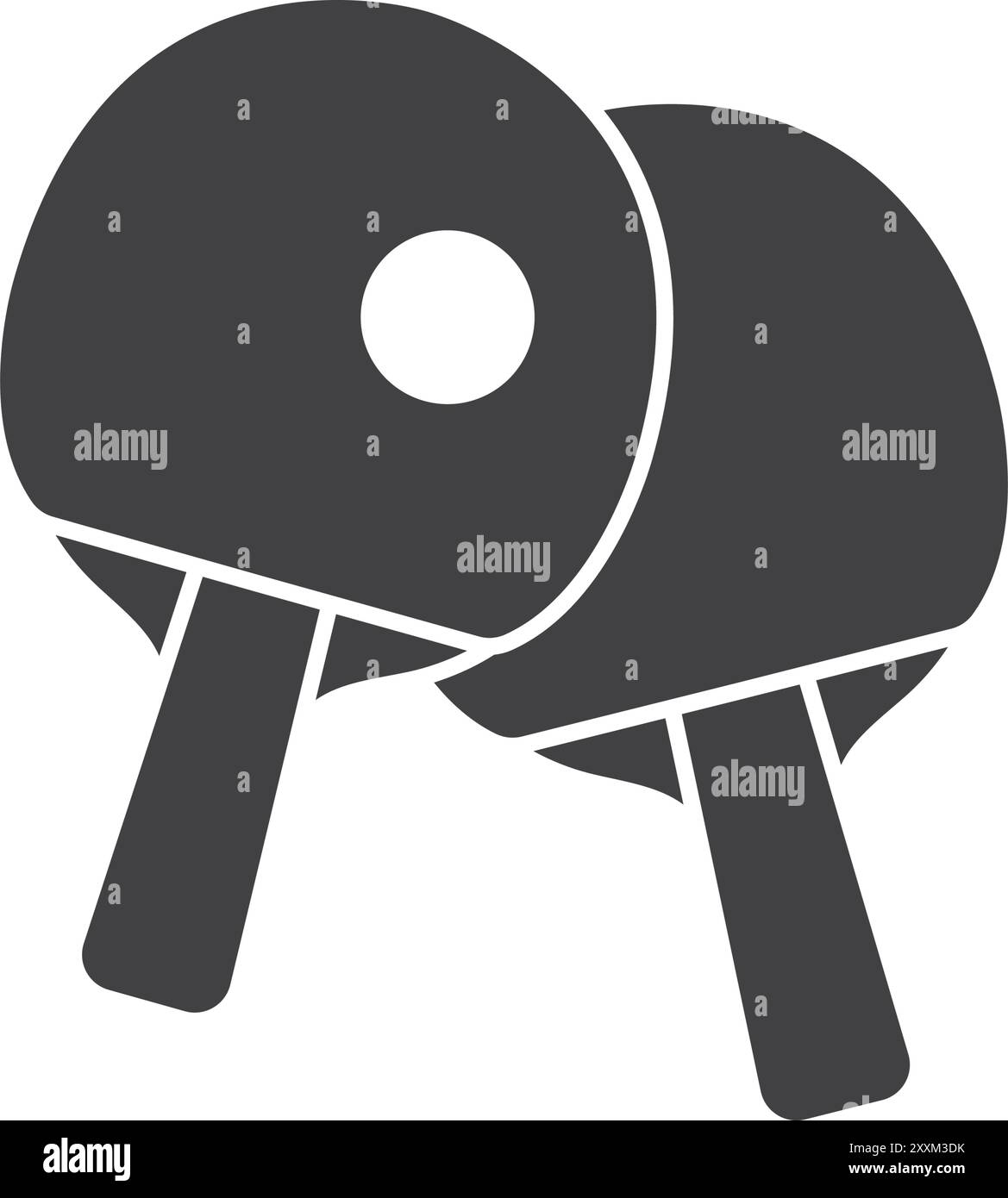 Ping pong icon in flat style. Racket and ball vector illustration on ...