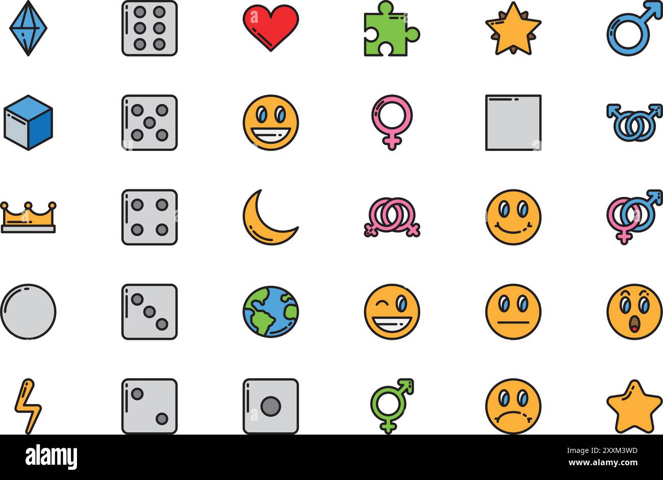 Shapes icons collection is a vector illustration with editable stroke ...