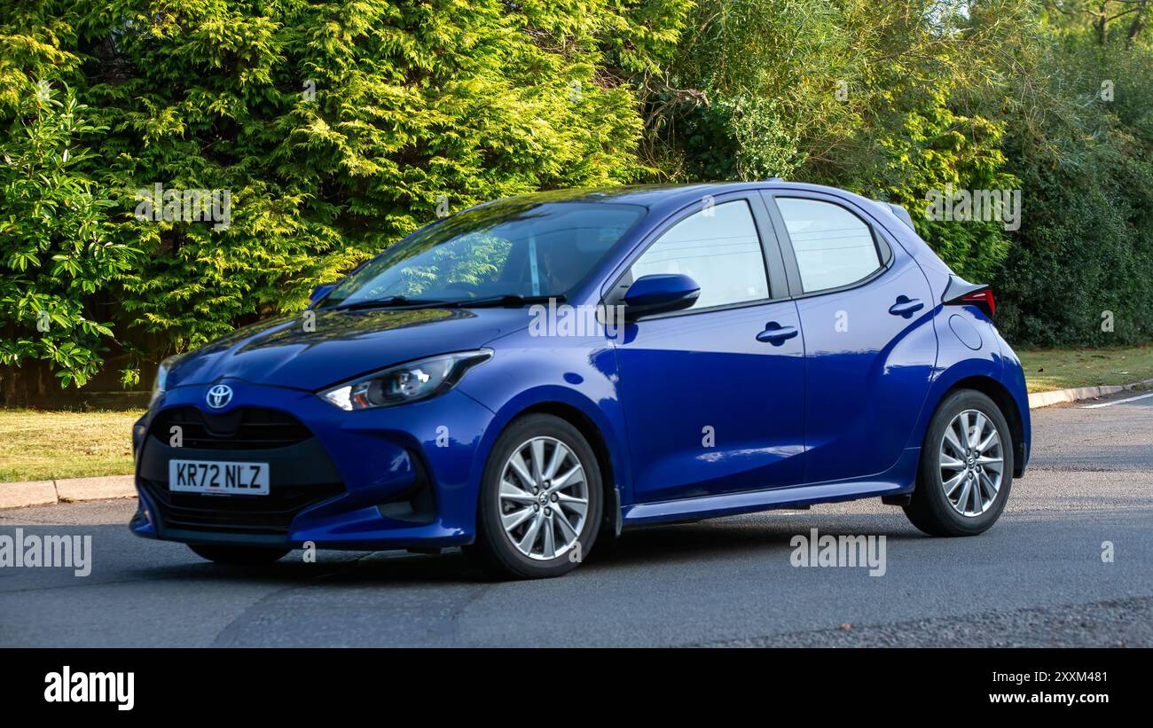 Whittlebury,Northants.,UK - Aug 25th 2024: 2022 blue Toyota Yaris icon ...