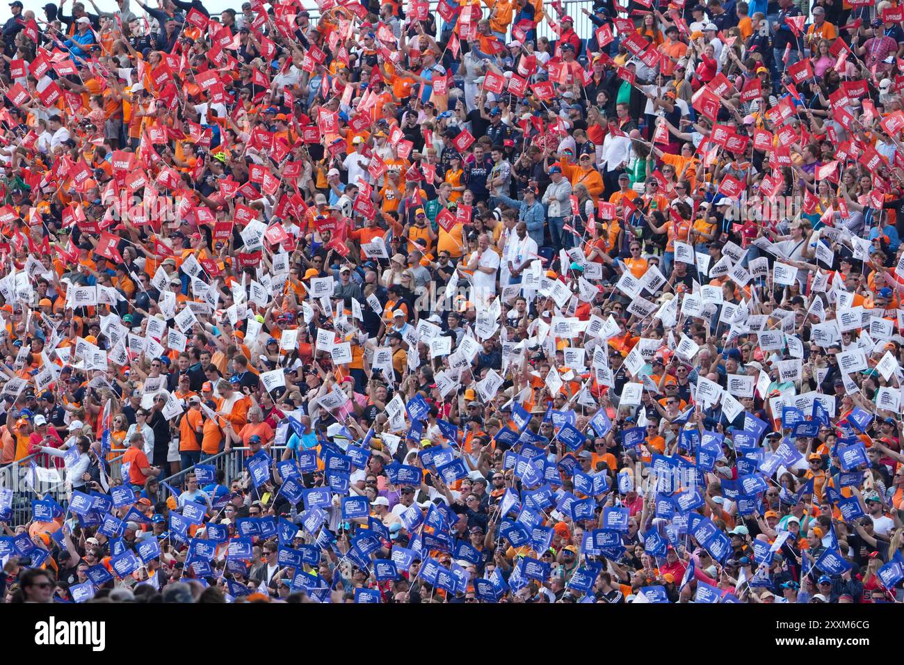 The crowd cheers before the Formula One Dutch Grand Prix race at the ...