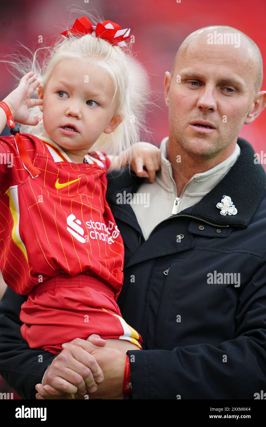David (right) and Rosie Stancombe ahead of the Premier League match at ...