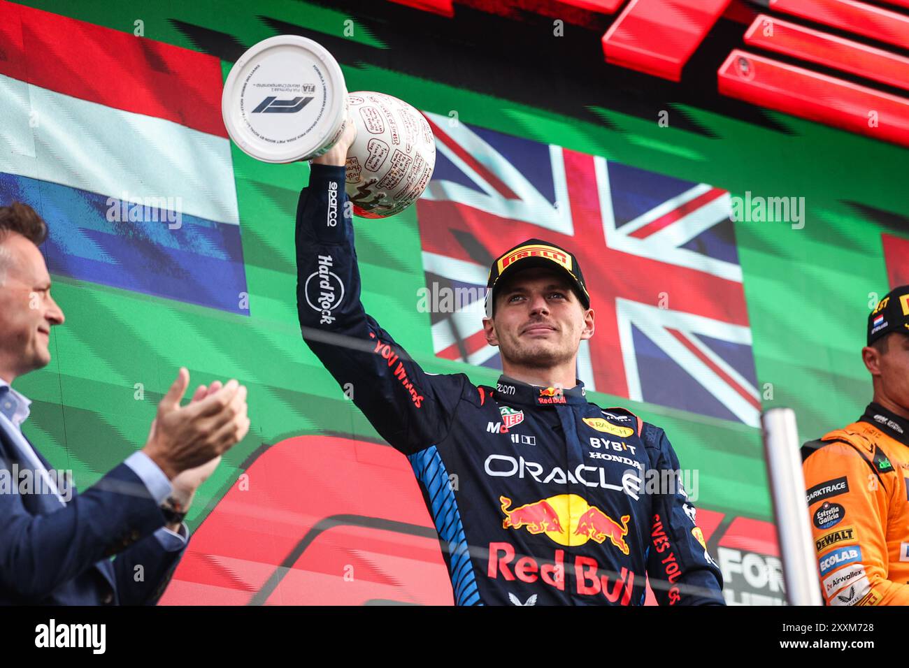 VERSTAPPEN Max (ned), Red Bull Racing RB20, portrait podium during the ...