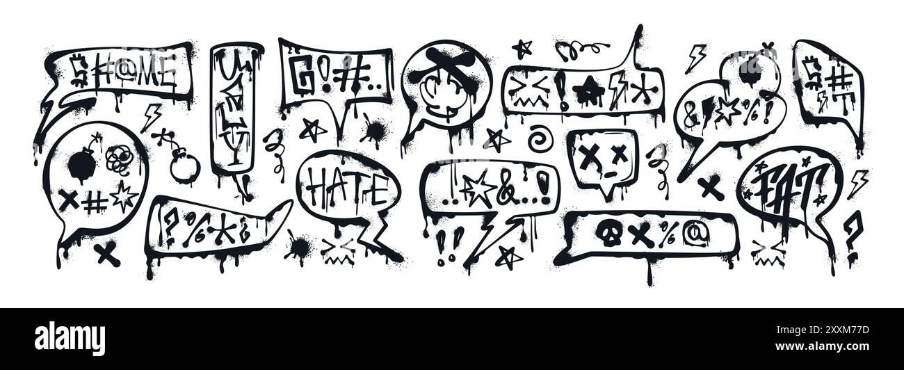 Graffiti swear words Stock Vector Images - Alamy