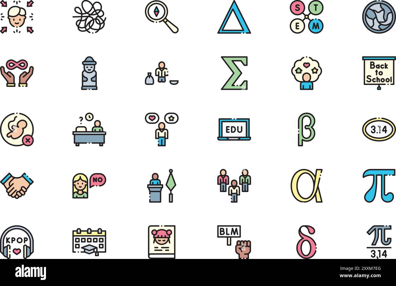 Culture and education icons collection is a vector illustration with ...