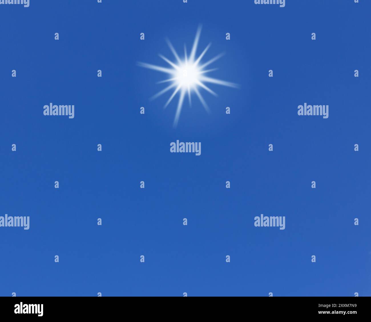 Blue sky and sun without clouds .Nature background Stock Photo - Alamy