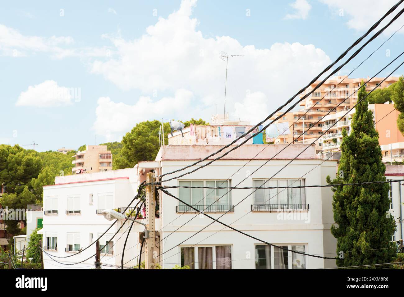 Telephone lines on roof hi-res stock photography and images - Alamy