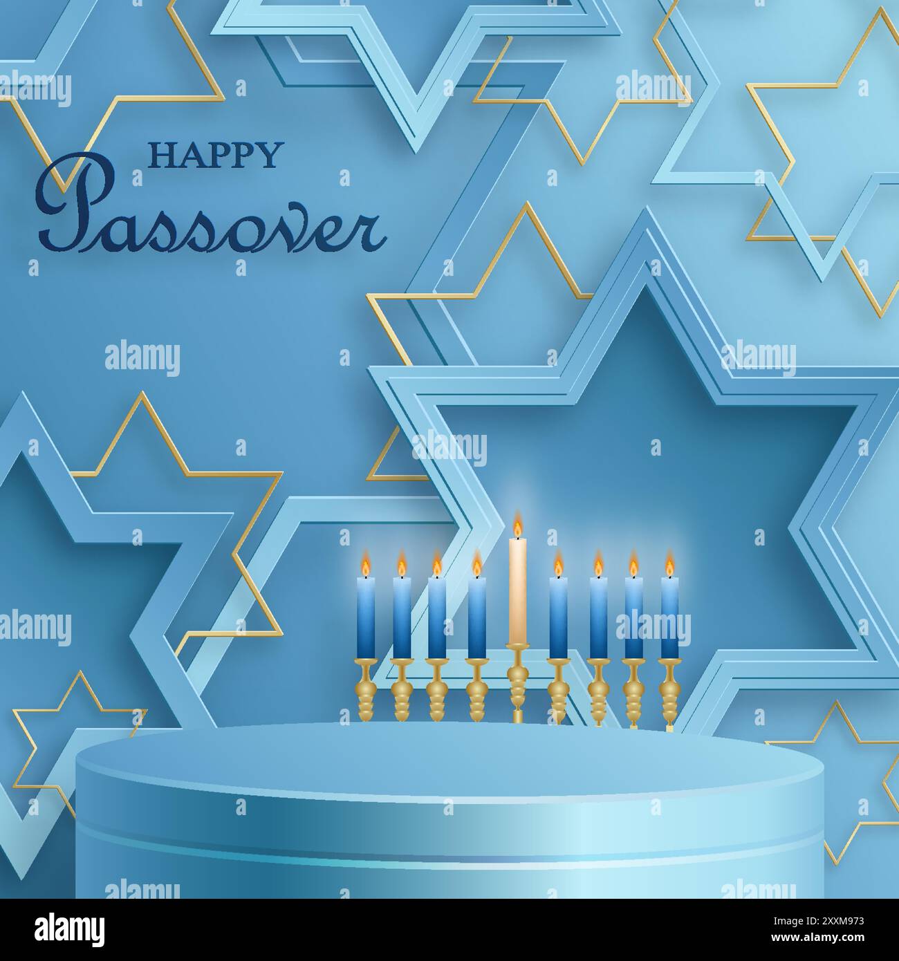 Happy Pessah podium stage for the Passover holiday with nice and ...