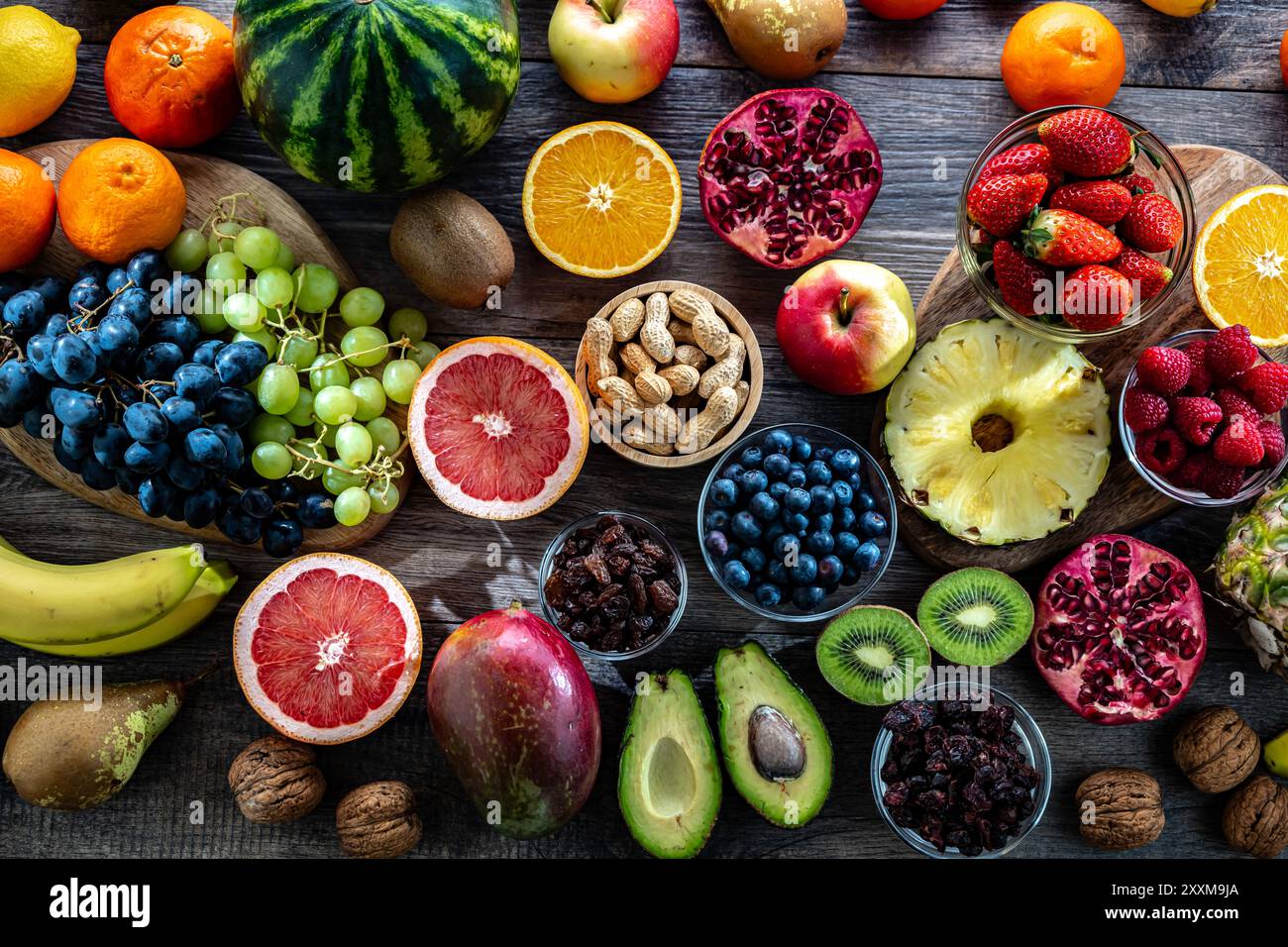 Food products representing fruitarian diet hi-res stock photography and images - Alamy