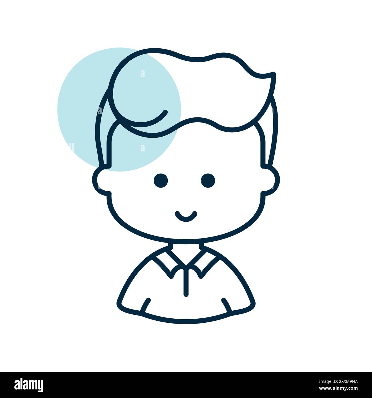 Man boy character face avatar vector icon. Avatar character portrait ...