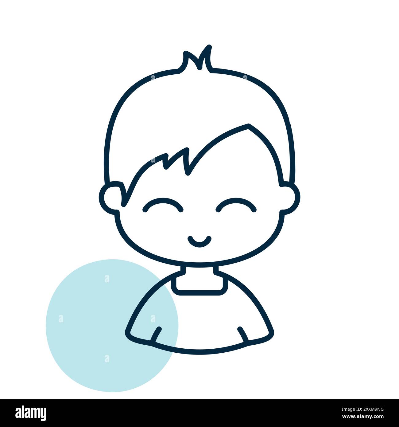 Man boy character face avatar vector icon. Avatar character portrait ...