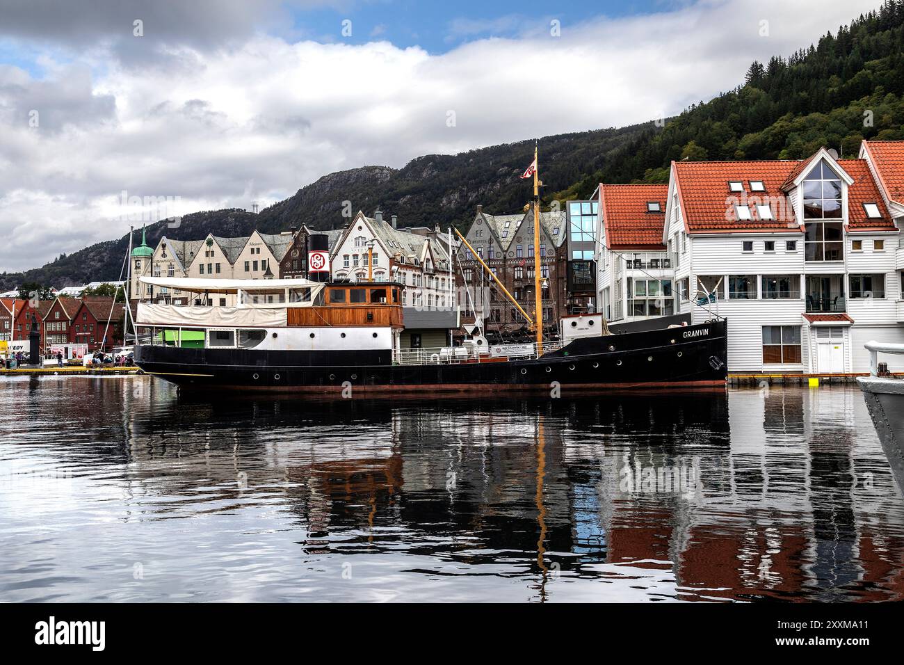 Veteran passenger steam ship Granvin, built 1931. Berthed at ...