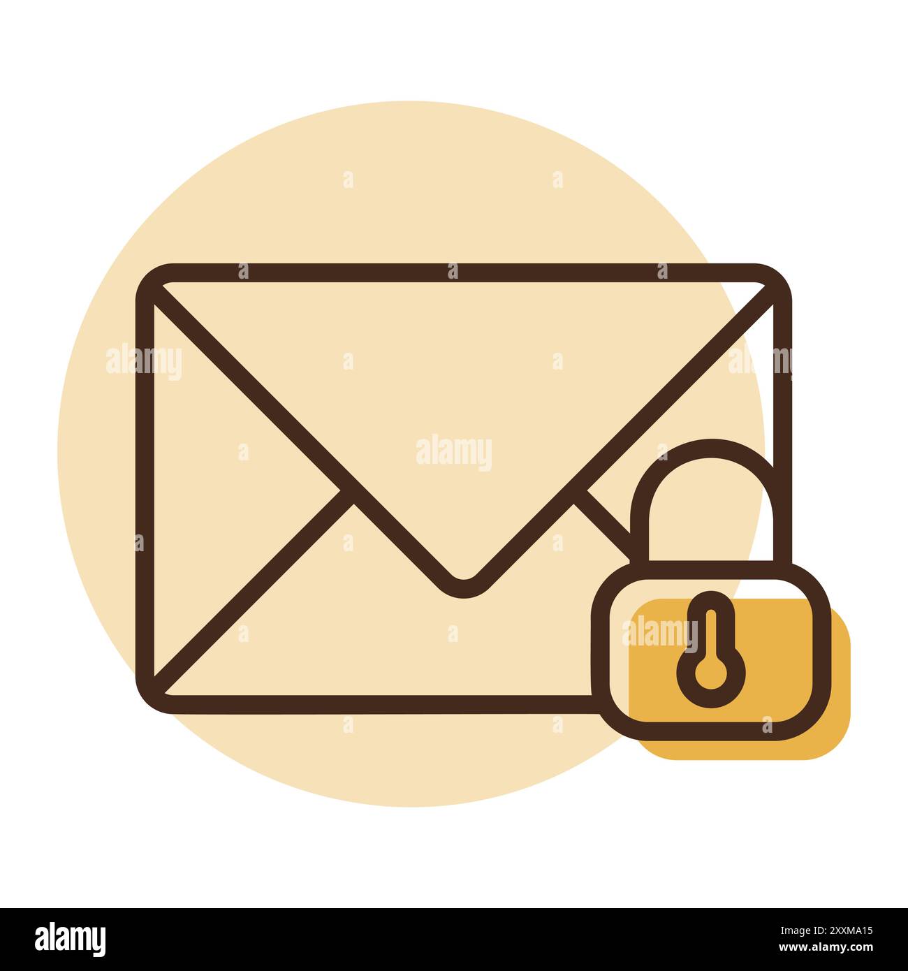 Lock envelope vector icon. Unlock envelope sign. Security sign. Graph ...