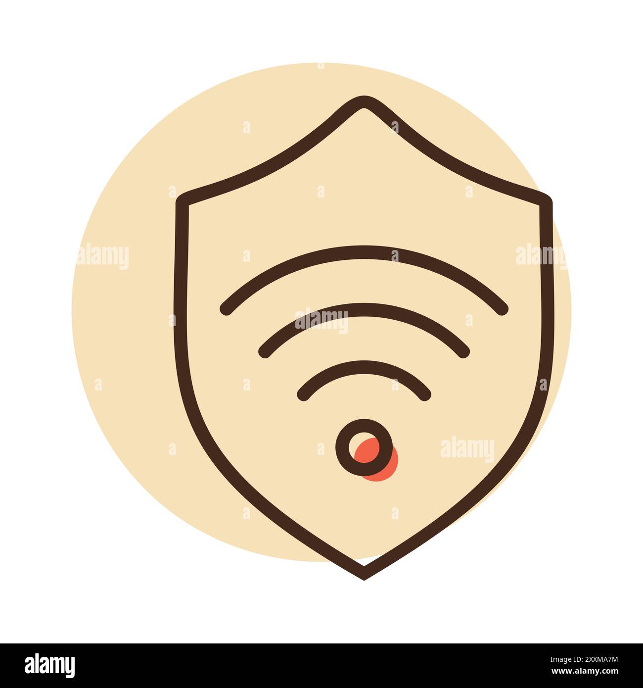 Protection Wifi Vector Icon Private Network Shield With Wi Fi Symbol Security Sign Graph