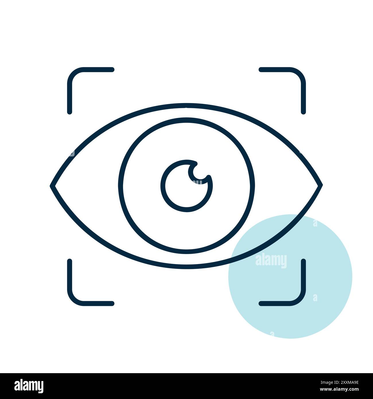 Eye scan vector icon. Retina check symbol. Security sign. Graph symbol ...