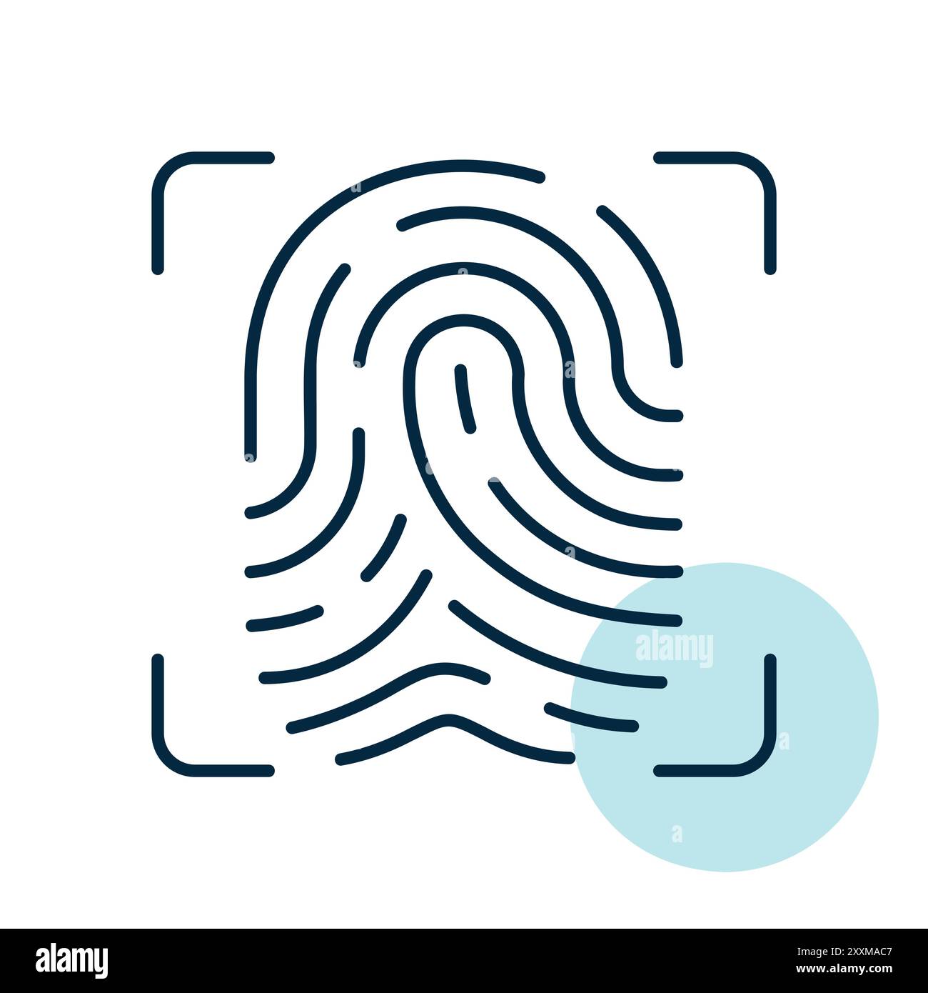 Finger scan vector icon. Fingerprint scanning technology concept ...