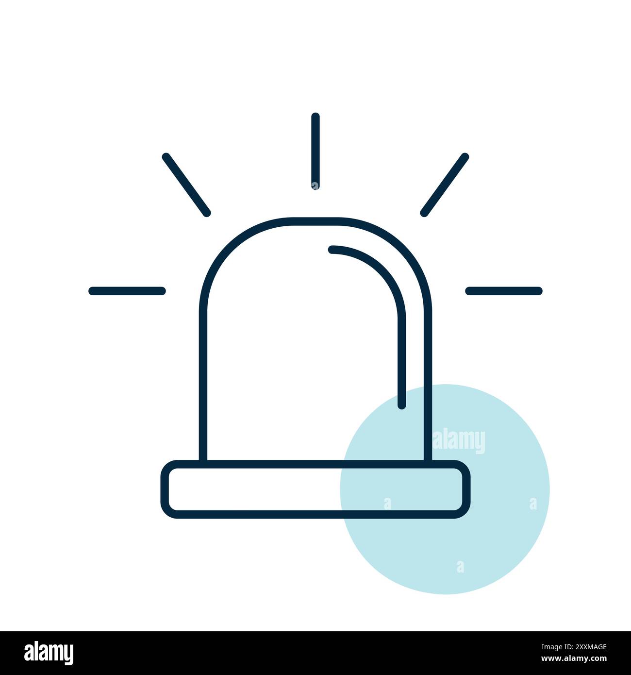 Siren vector icon. Alarm sign. Ambulance symbol. Special flashers of ...