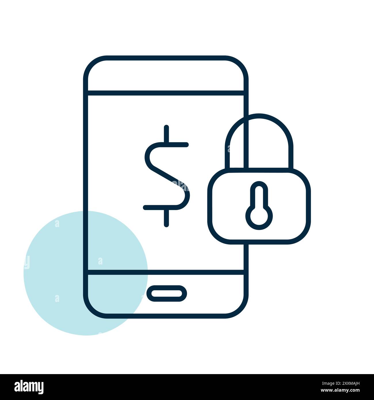 Mobile banking vector icon. Save funds. Internet banking symbol. Money ...