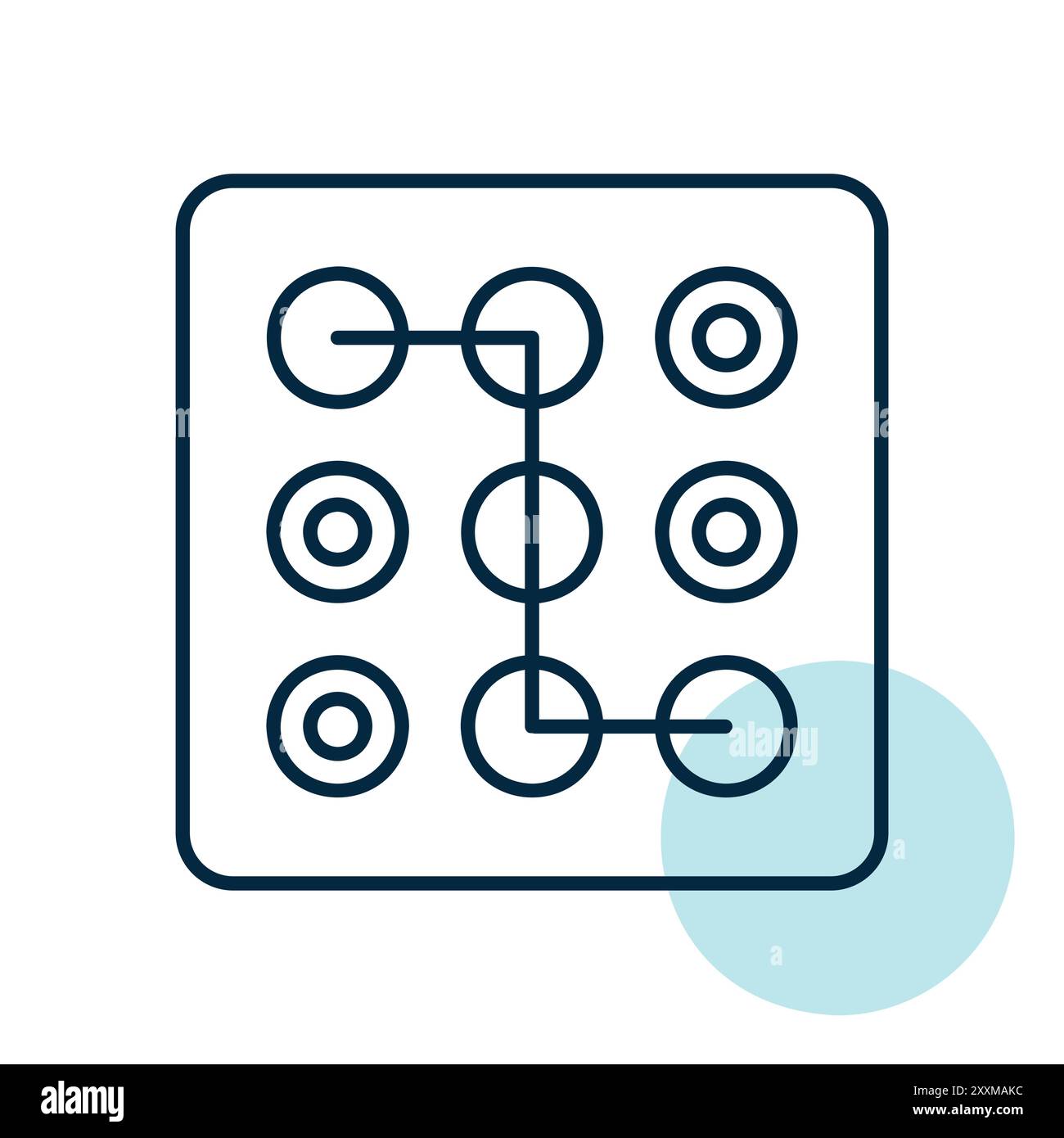 Lock pattern vector icon. Hand entering smartphone password symbol ...