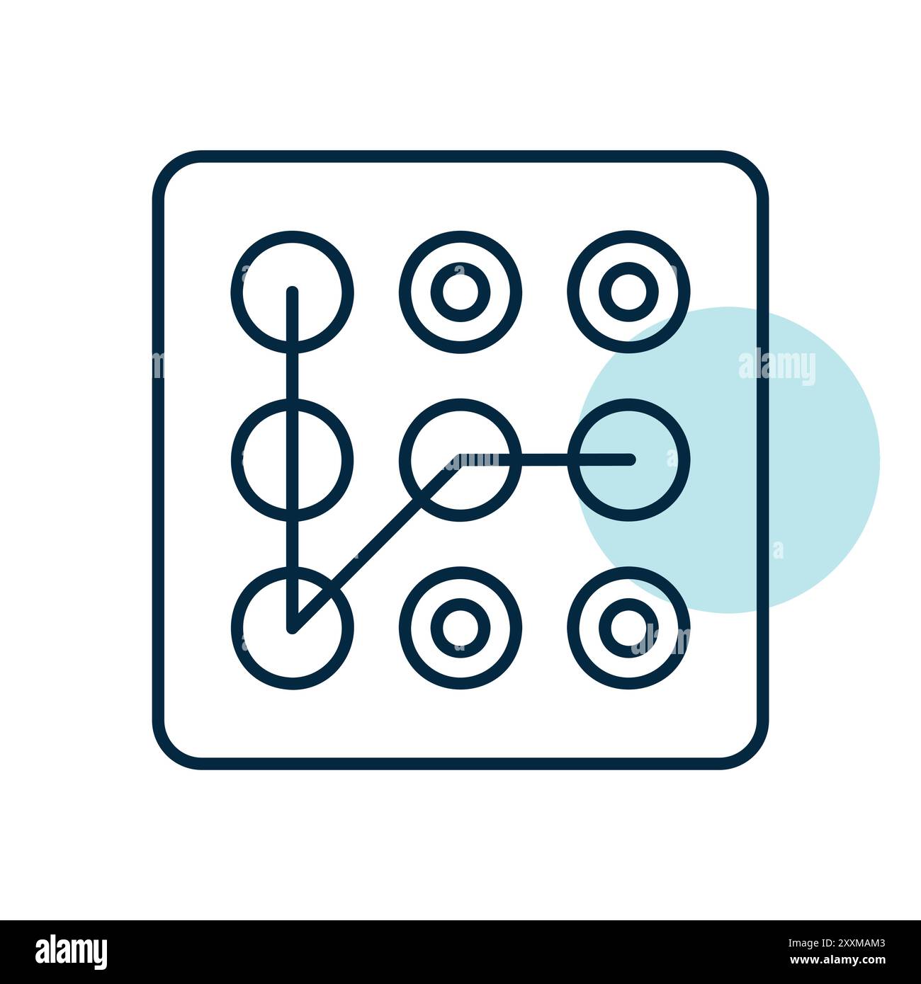 Lock pattern vector icon. Hand entering smartphone password symbol ...