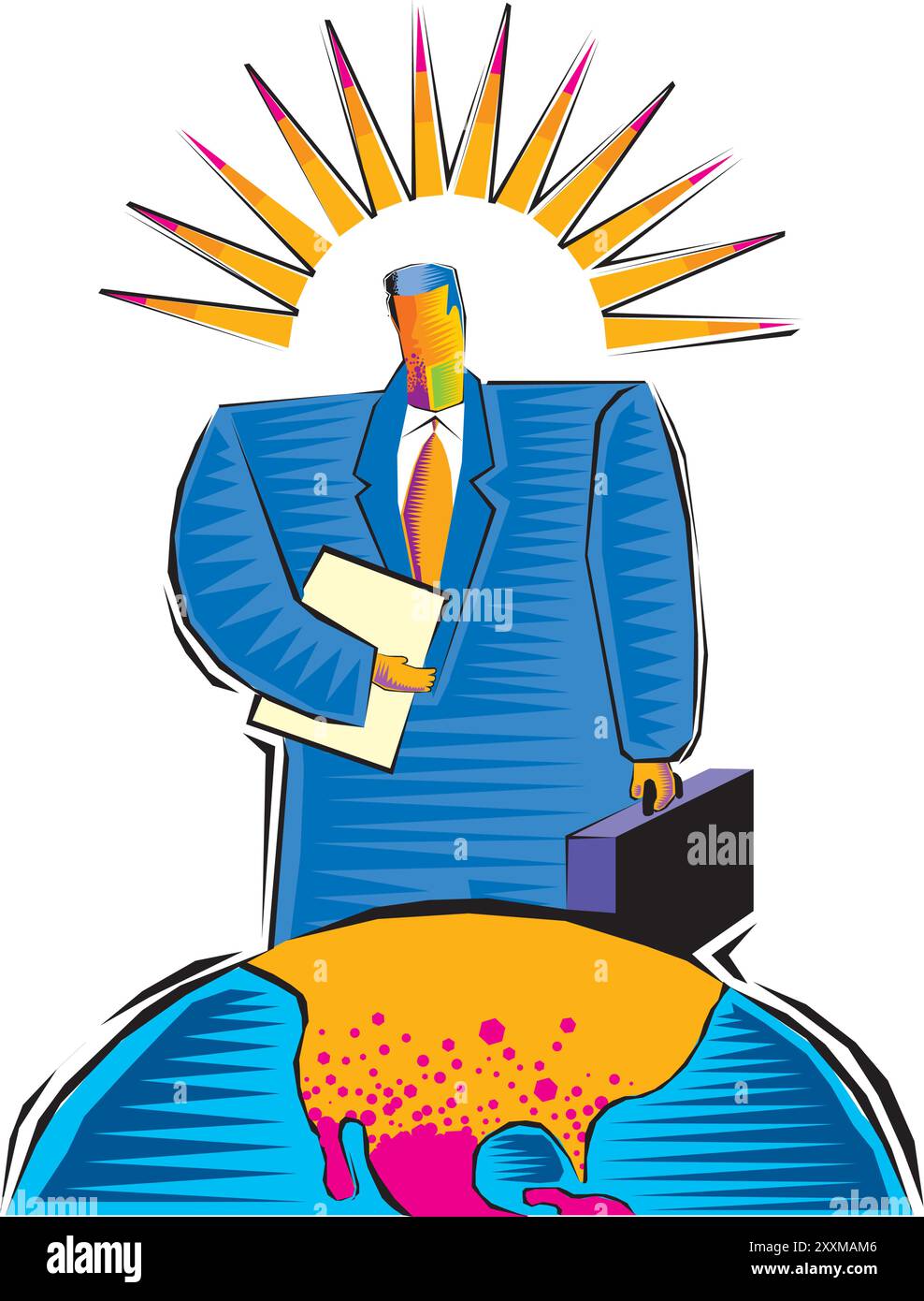 Faceless pose illustration male Cut Out Stock Images & Pictures - Alamy