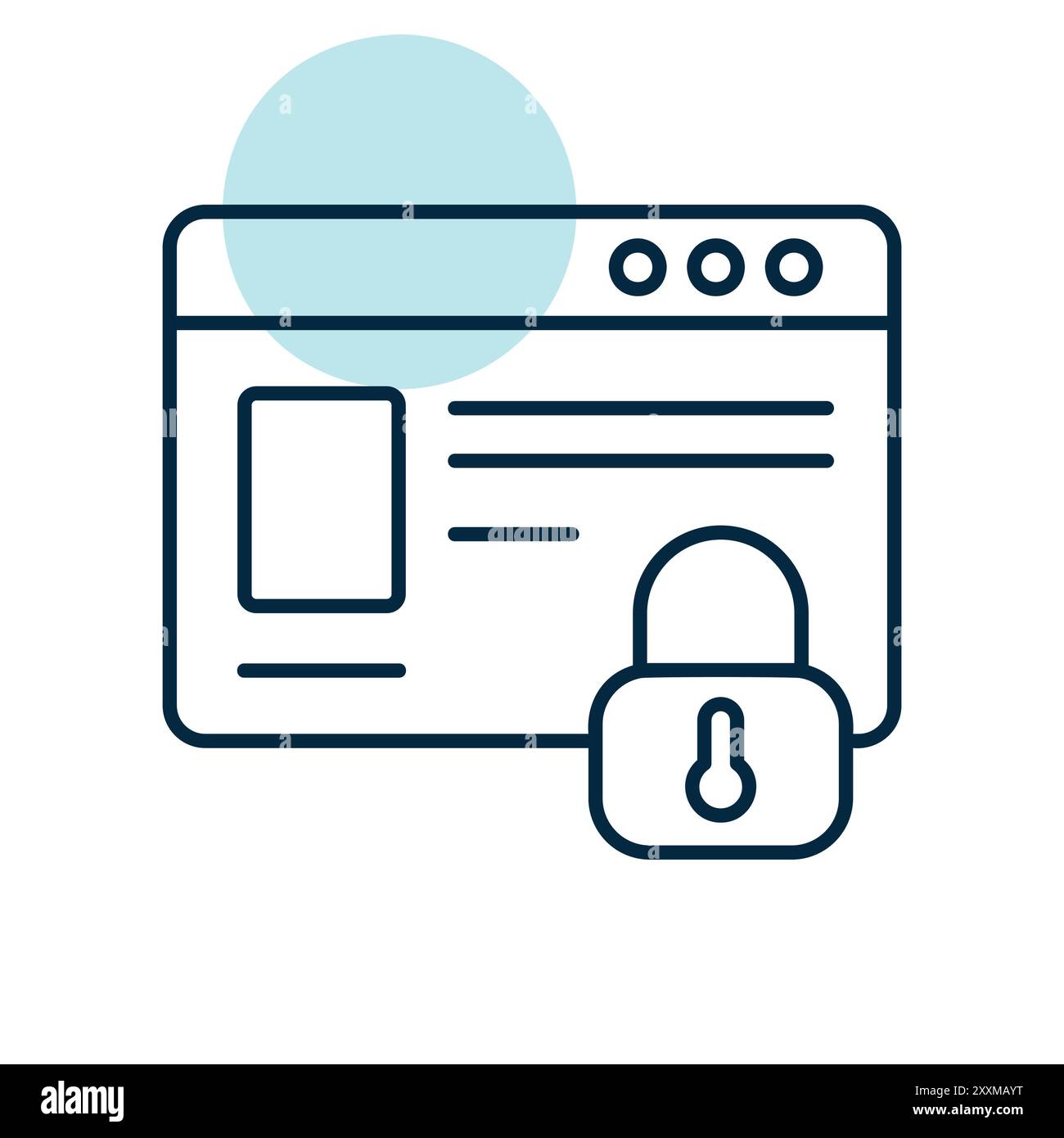 Trusted website, information safety vector icon. Security sign. Graph ...