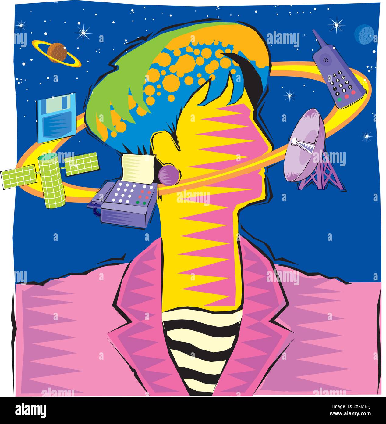 abstract Clipart of Object technology Businesswoman heads design vector ...