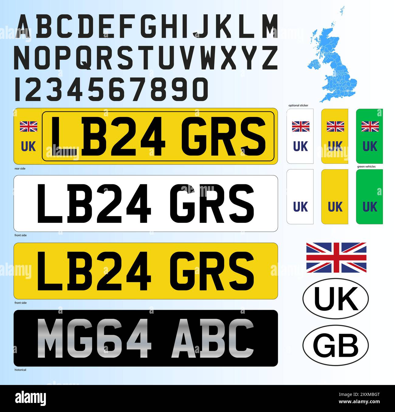 British car registration plate Stock Vector Images Alamy