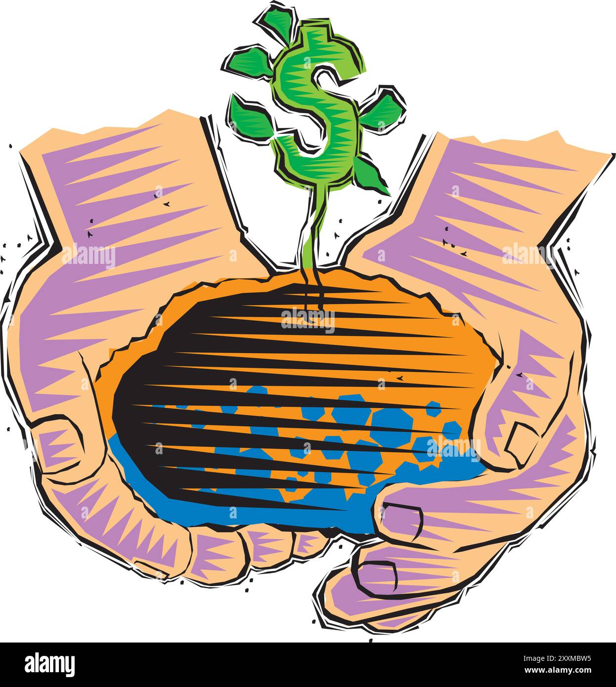 Earn interest on bank Stock Vector Images - Alamy