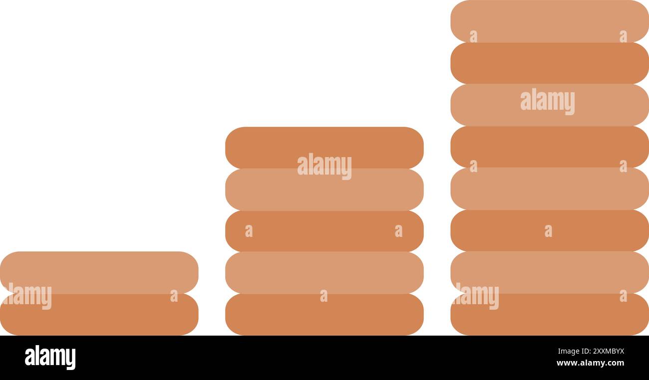 Stacked bronze coins. Bronze coins Stock Vector Image & Art - Alamy