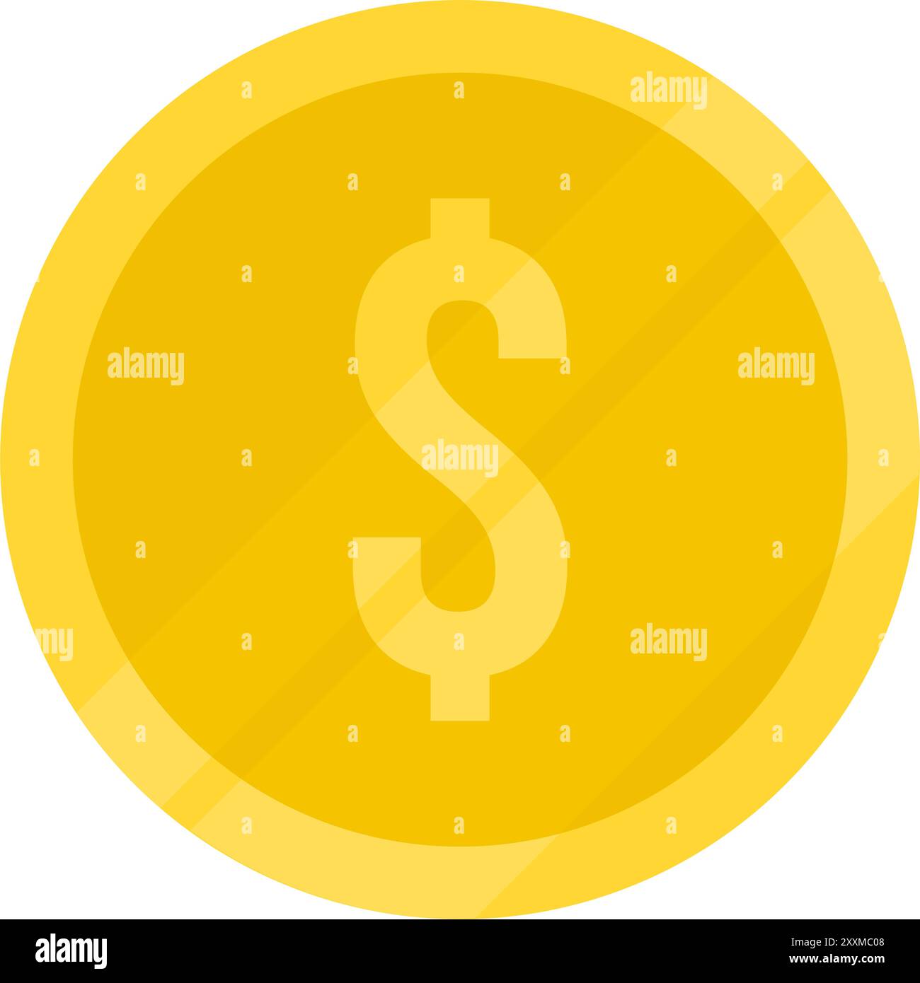 Golden dollar coin icon Stock Vector Images - Alamy