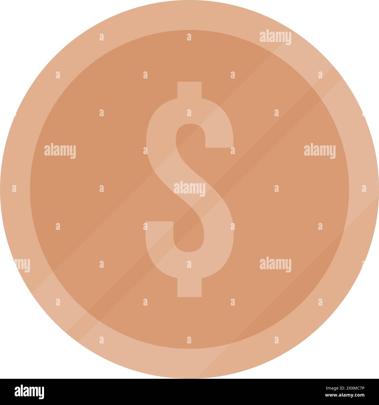 Bronze coin with dollar sign Stock Vector Image & Art - Alamy
