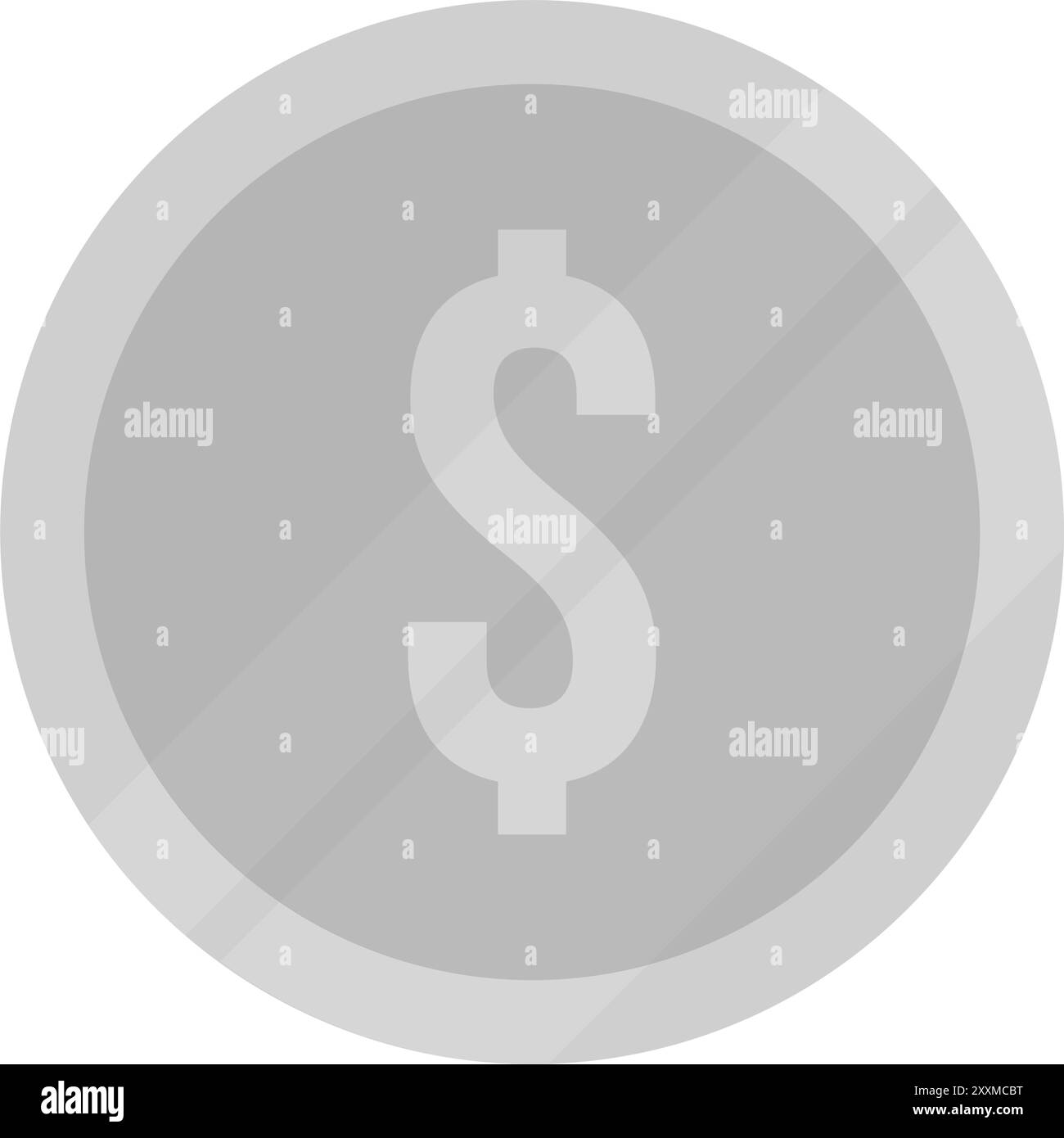 Silver coin with dollar sign Stock Vector Image & Art - Alamy