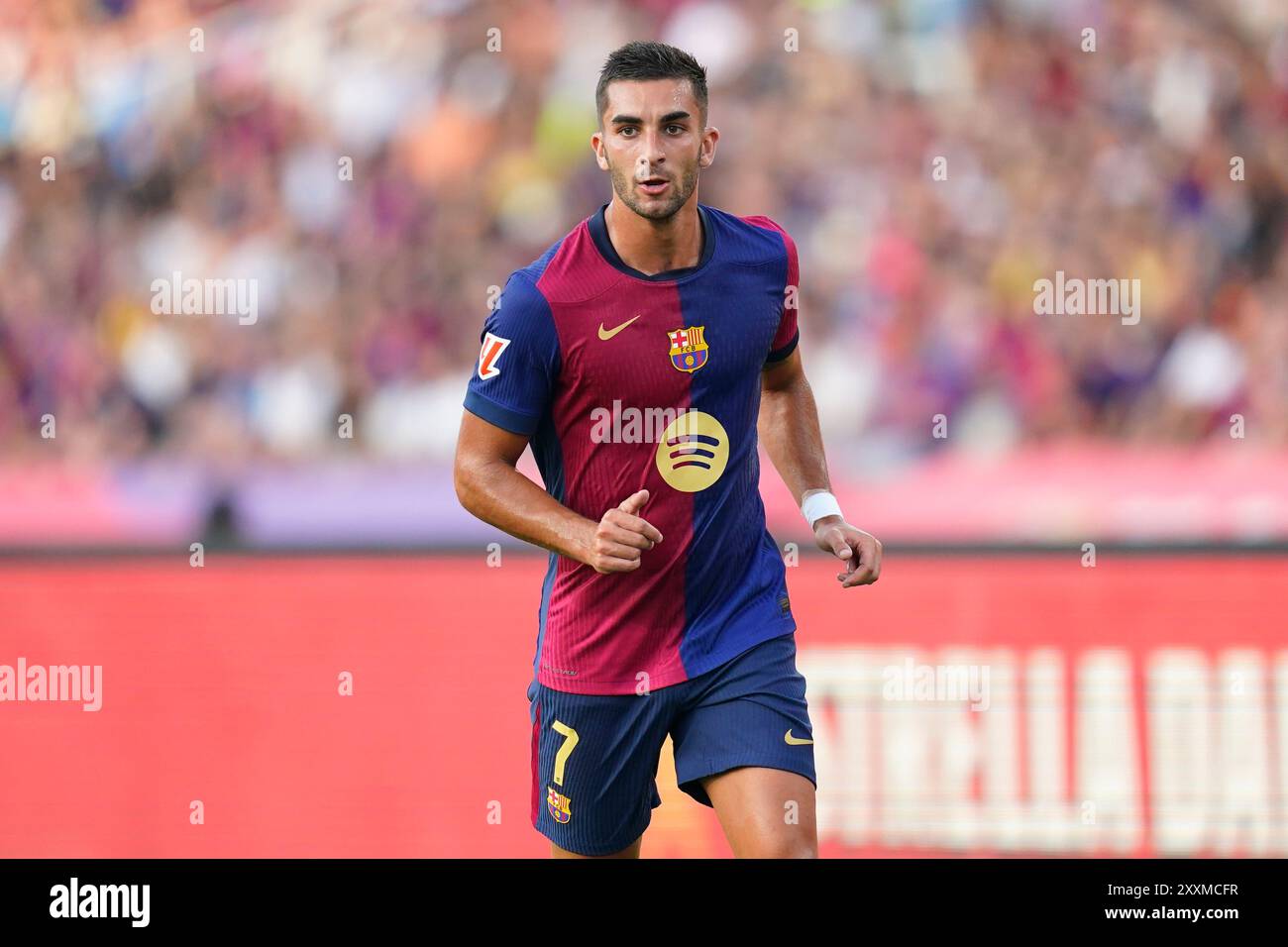 Barcelona, Spain. 24th Aug, 2024. Ferran Torres of FC Barcelona during ...