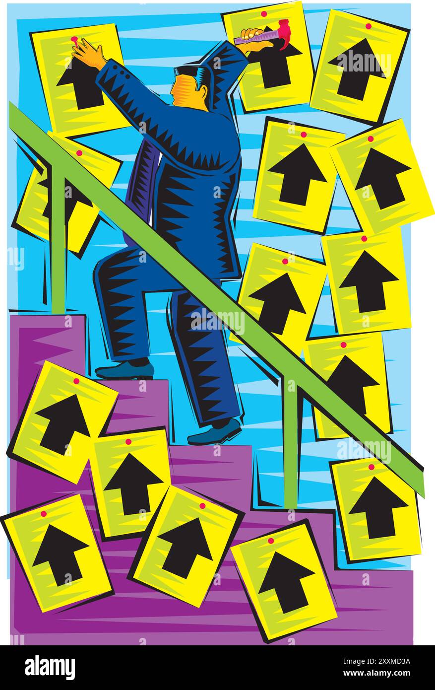 abstract Clip Art of Business moving up. Concept business vector ...